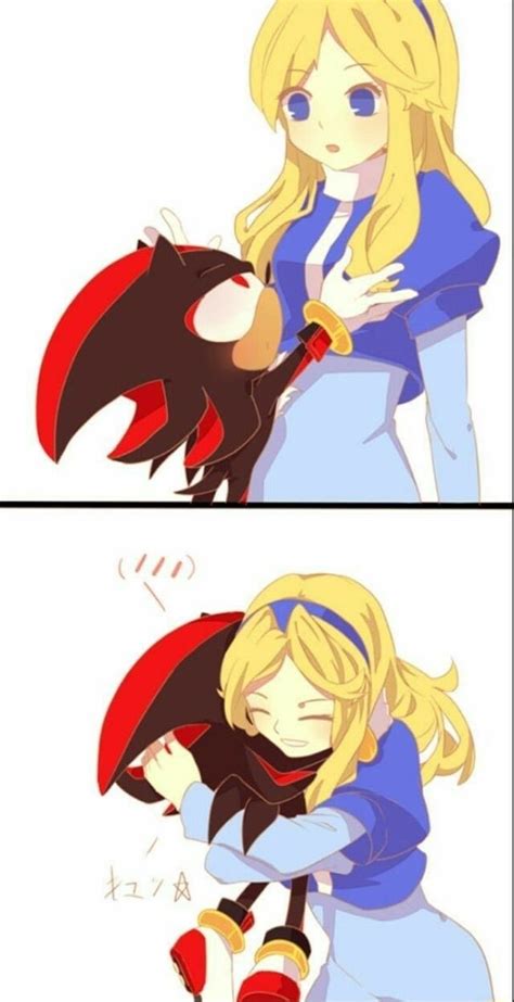 Hug Shadow And Amy Shadow And Maria Shadow The Hedgeh