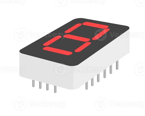 Single Digit Seven Segment Display 67405151 Png
