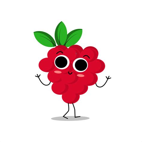 Illustration Vector Graphic Of Raspberry Kawaii Cute Raspberry Bundle