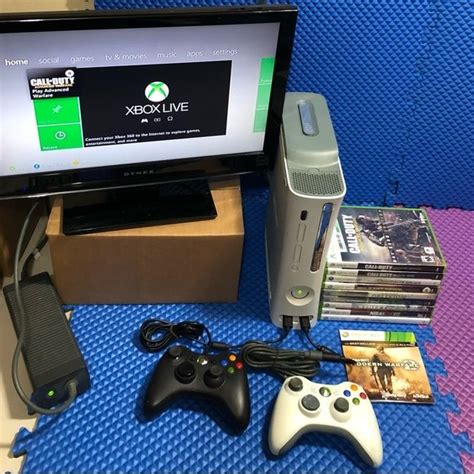 Xbox 360 Console Bundle With 10 Games And 2 Controllers