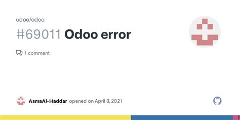 Odoo Error Issue Odoo Odoo GitHub