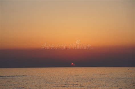 View Of Sunrise And Beautiful Natural Sky Over The Gulf Of Oman From The Shore In Khor Fakkan In