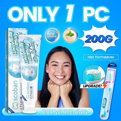 【upgrade】scoban Teeth Whitening Toothpaste Peppermint Food Graded