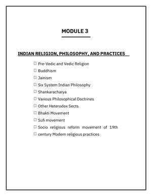 ITCS Module 4 Notes This Is Notes MODULE 4 INDIAN LITERATURE