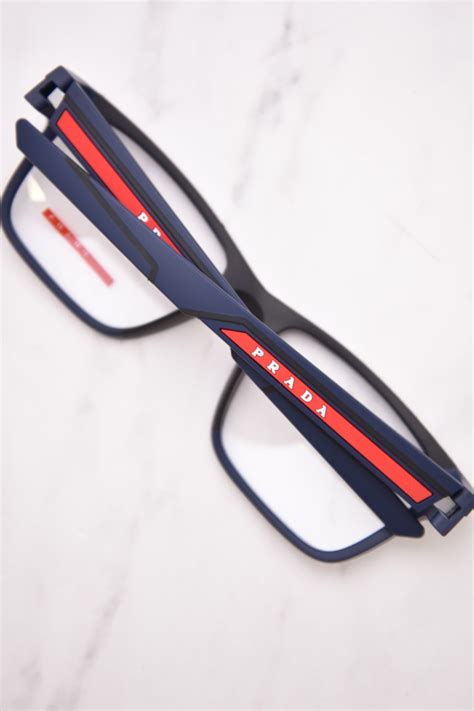Prada Linea Rossa Ps 02pv Tfy1o1 Eyeglasses Mens Matte Blue Full Rim