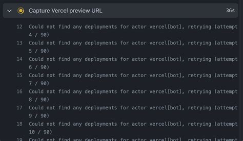 Could Not Find Any Deployments For Actor Vercel Bot · Issue 33