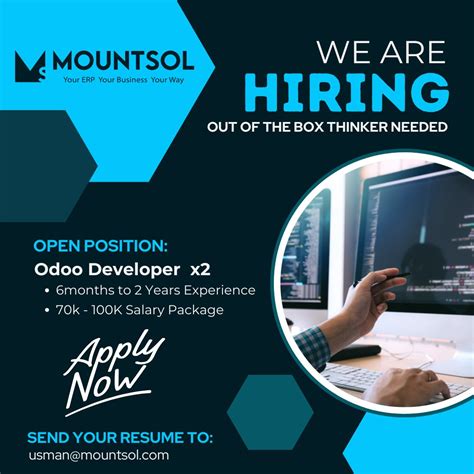 Hiring Odoo Developers Odoo Mountsol Hiring Connections Developer Mount Sol