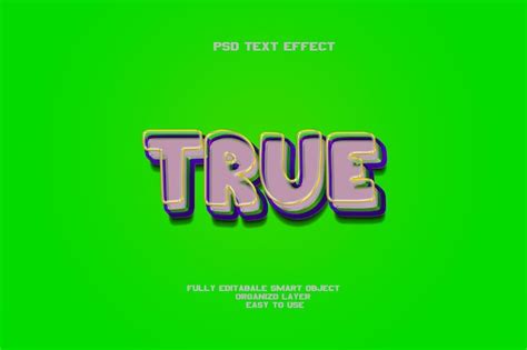 Premium PSD True Text Effect Editable Psd