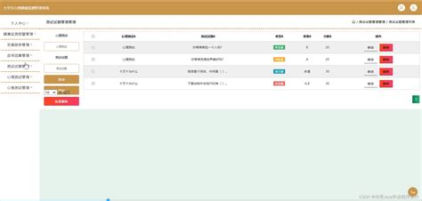 Jspssm计算机毕业设计大学生心理健康监测管理系统8f110【源码、数据库、lw、部署】学生心理健康监测系统设计方案 Csdn博客