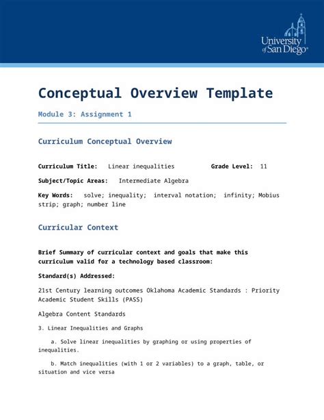 DOCX Curriculum Conceptual Overview Web Viewsolve Inequality
