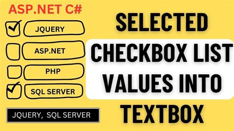 Checkbox List Get Selected Checked Value In Textbox C Aspnet Youtube