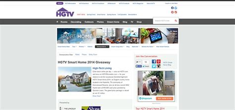 HGTV Smart Home Giveaway Sweepstakes