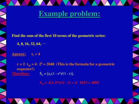 PPT Geometric Sequences PowerPoint Presentation Free Download ID