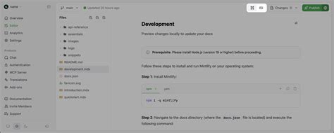 Visual Editor Mintlify