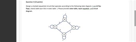 solved question 3 15 points] design a clocked sequential