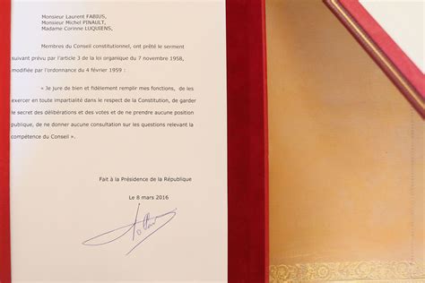 Prestation De Serment Des Nouveaux Membres 8 Mars 2016 Conseil