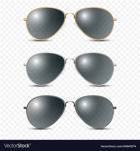 3d Realistic Round Frame Glasses Set Royalty Free Vector