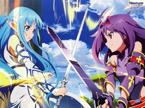 Sword Art Online Sao Anime Characters Sexy Girl Asuna And Silica Sheet