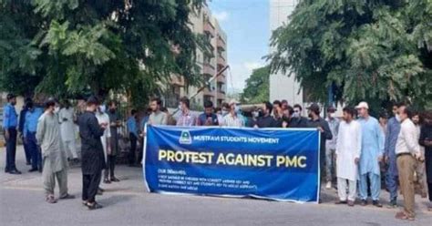 Medical Students Rally To Protest Against Mdcat Global Village Space