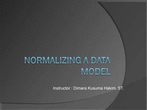 Normalization In Dbms Pptx