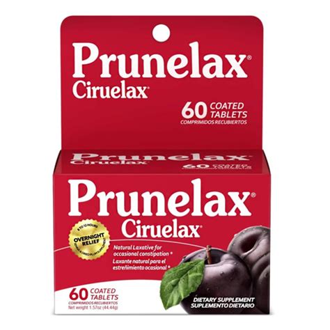 Tablets Prunelax Ciruelax Natural Laxative For Occasional Constipation