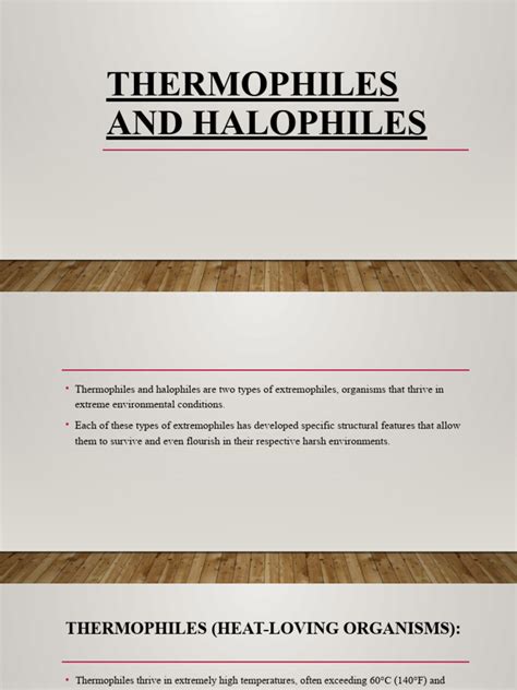 Thermophiles And Halophiles Pdf Cell Membrane Cell Biology