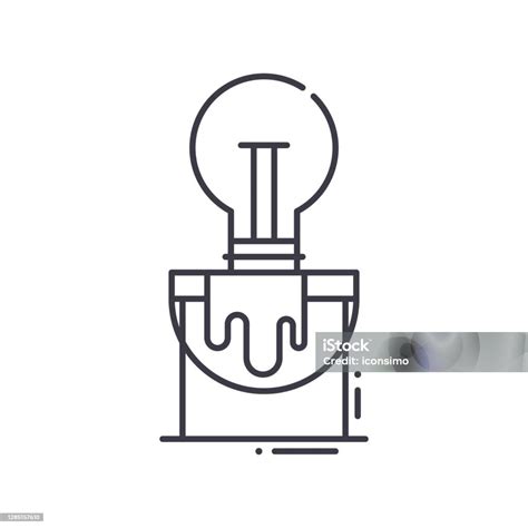 아트 아이디어 아이콘 선형 격리 일러스트레이션 씬 라인 벡터 웹 디자인 사인 흰색 배경에 편집 가능한 스트로크가 있는 개요 개념 기호 전구에 대한 스톡 벡터 아트 및 기타