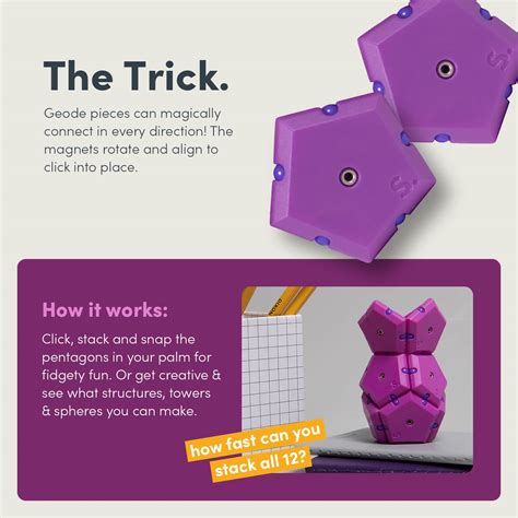 Speks Geode Matte Pentagons Magnetic Fidget Toy For