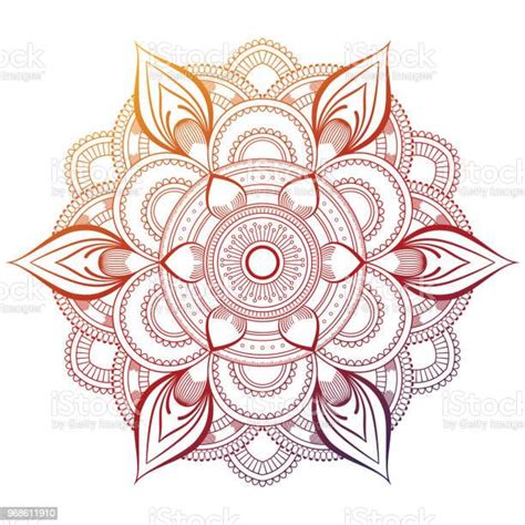 빈티지 웨딩 초대장 카드 만다라 패턴 및 색상을 설정 합니다 Abstrack 배경 벡터 일러스트 레이 터 인도 요가 위한 명상