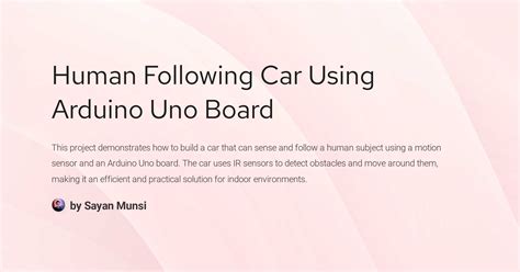 Human Following Car Using Arduino Uno Board