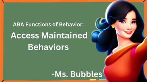 Aba Functions Of Behavior Access Maintained Behaviors Youtube