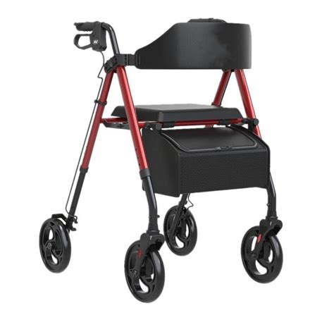 Lightweight Elderly Walker Rollator With Seat Folding Elderly Walker With Wheels Rolling Walker