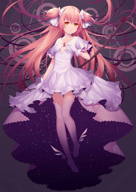 Illustration Long Hair Anime Anime Girls Kaname Madoka Pink Hair