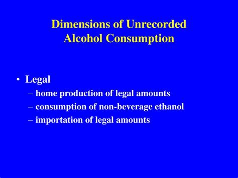 Ppt Unrecorded Alcohol Consumption Focus On The Americas Powerpoint