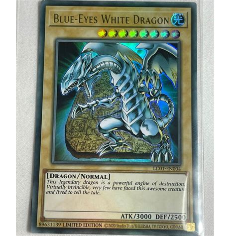 Thẻ Blue Eyes White Dragon Lc01 En004 Ultra Rare Limited Edition