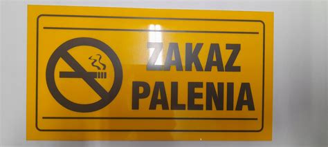 Tablica Tabliczka ZAKAZ PALENIA 12x22 Cena Opinie Tablice