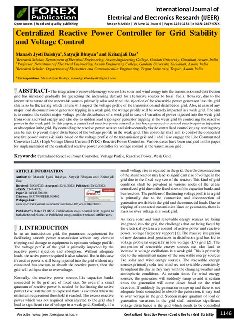 Pdf Centralized Reactive Power Controller For Grid Stability And Pdf Centralized Reactive Power Controller For Grid Stability And