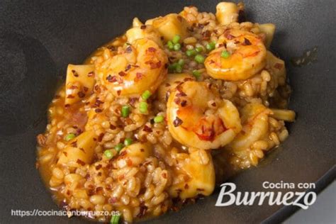 Receta De Arroz Meloso Con Gambas Y Sepia Cocina Con Burruezo