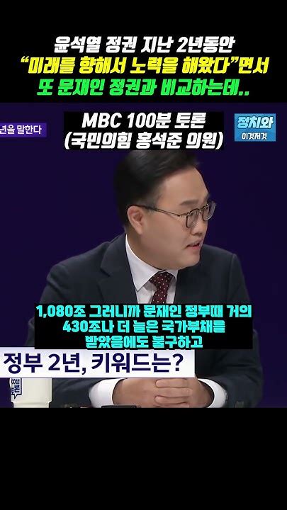 윤석열정권 지난 2년동안 미래를 향해서 노력을 해왔다면서 또 문재인 정부와 비교하는 국민의힘 홍석준 의원 Youtube