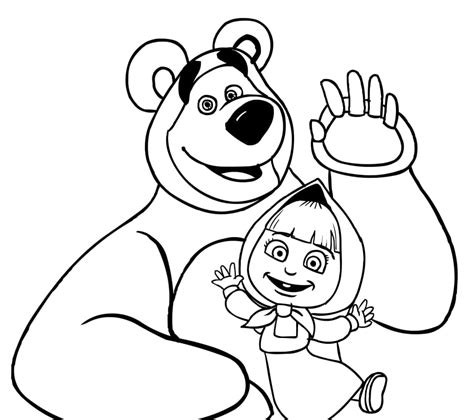 Coloriages Masha et Michka 100 à imprimer WONDER DAY
