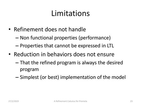 A Refinement Calculus For Promela Ppt Download