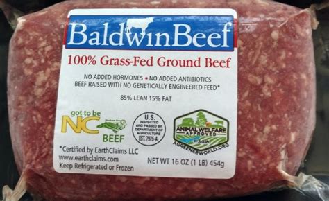 Charolais Ground Beef All Natural Baldwin Grass Fed Halal Beef 336