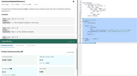 Gfg160 Day28 Binarysearch Rotatedarray Dsachallenge Geeksforgeeks Ayush Raj Chourasia