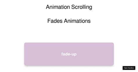 Animation Scrolling Aos Codesandbox