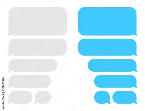 Chat Box Message Bubbles Balloon Messenger Screen Template Vector