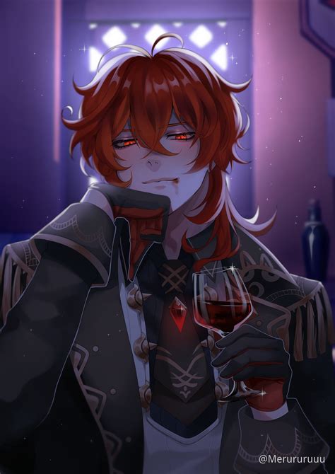 Diluc Genshin Impact Fanart Character Art Impact Fan Art My XXX Hot Girl