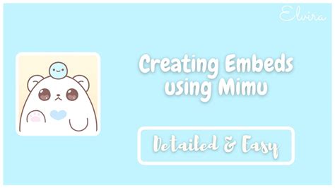 how to create custom embeds│using mimu bot│easy and detailed│ join our