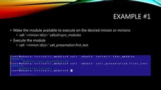 Writing Custom Saltstack Execution Modules PPT