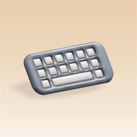 Computer Keyboard 3d Icon Qwerty Keyboard 3d Illustration Stock