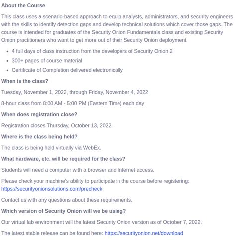 Registration Closing Soon For Security Onion Detection Engineering And
